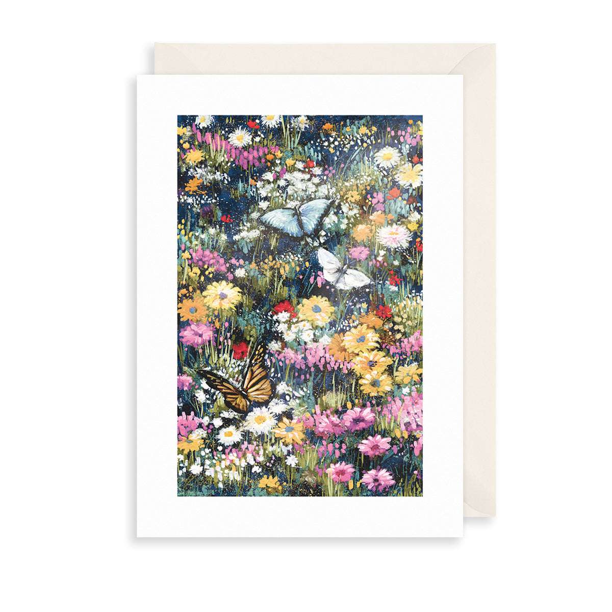 Wildflowers & Butterflies Greetings Card | The Art File