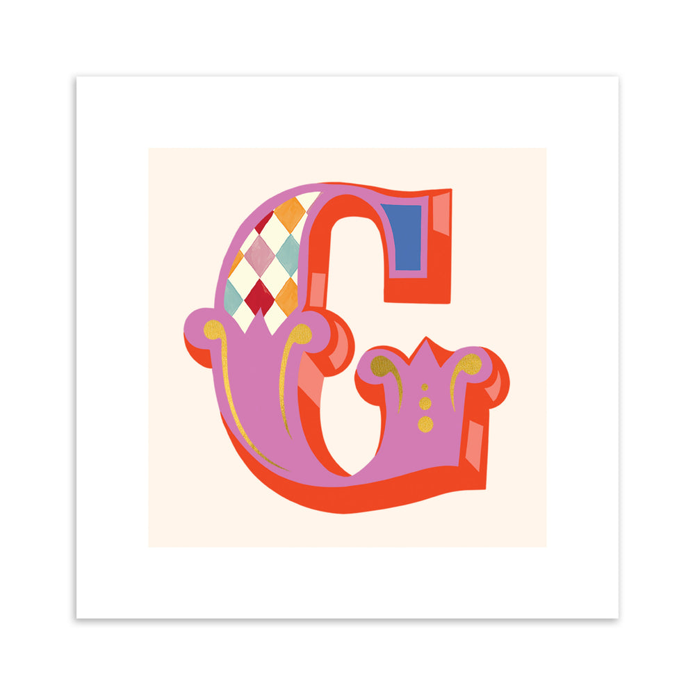 G Alphabet Art Print | Wall Art Print | The Art File